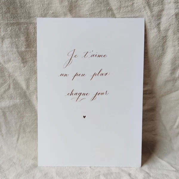 Petit mot calligraphié (A6) - Atelier Callifée